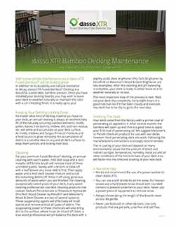 dassoXTR Lumber Maintenance & Warranty